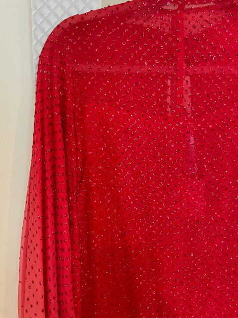 Ombre Red beaded Gown by Neiman Marcus – Cheeky Vintage