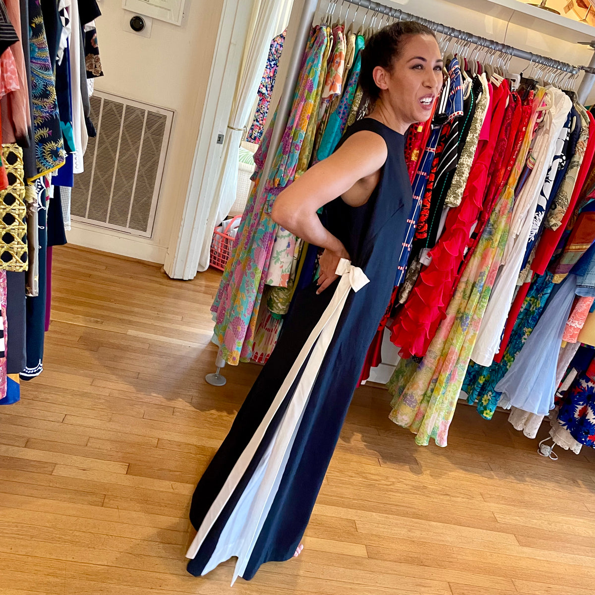 Cheeky Designed Petite Bow Maxi Dress – Cheeky Vintage